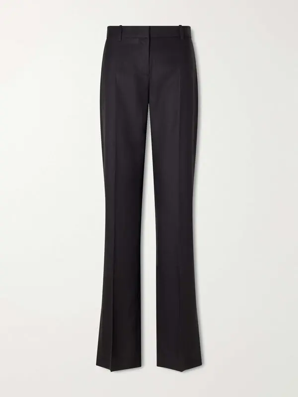 HEIRLOME Petula Pleated Silk-twill Straight-leg Pants