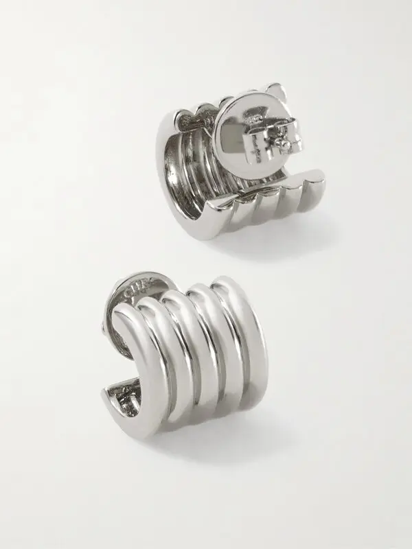 DEHANCHE Hollyhock Sculptural Earrings - Silver