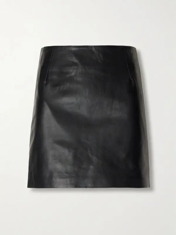BLAZÉ MILANO Leather Mini Skirt - Black