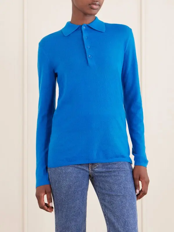 Tibi Wool-blend Knit Polo Sweater
