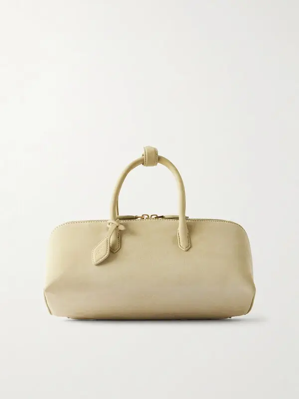 Alaïa Delta Suede Tote - Neutrals