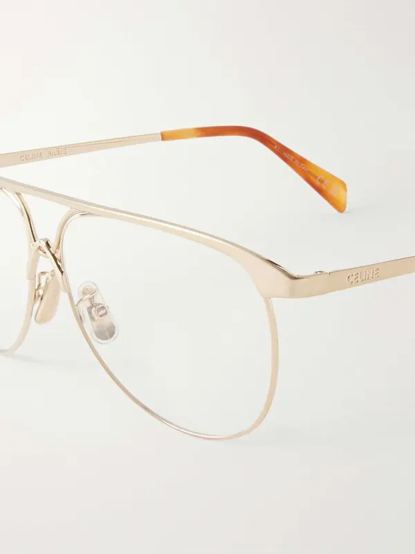 Celine Aviator-style Metal Glasses