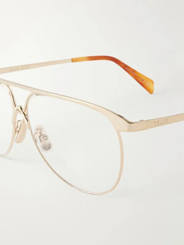 Celine Aviator-style Metal Glasses