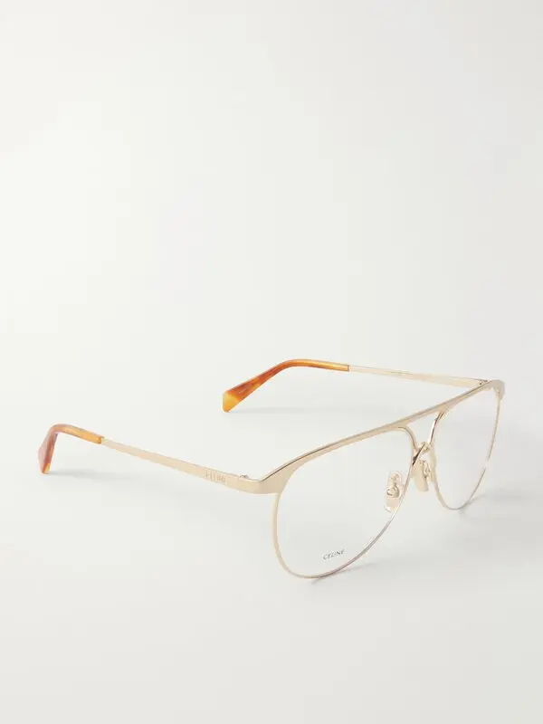 Celine Aviator-style Metal Glasses
