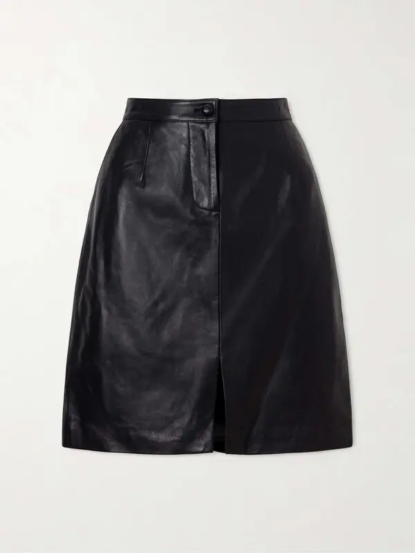 BLAZÉ MILANO Popeye Leather Midi Skirt