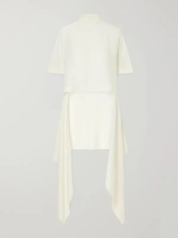 Alaïa Asymmetric Cady Blouse - White