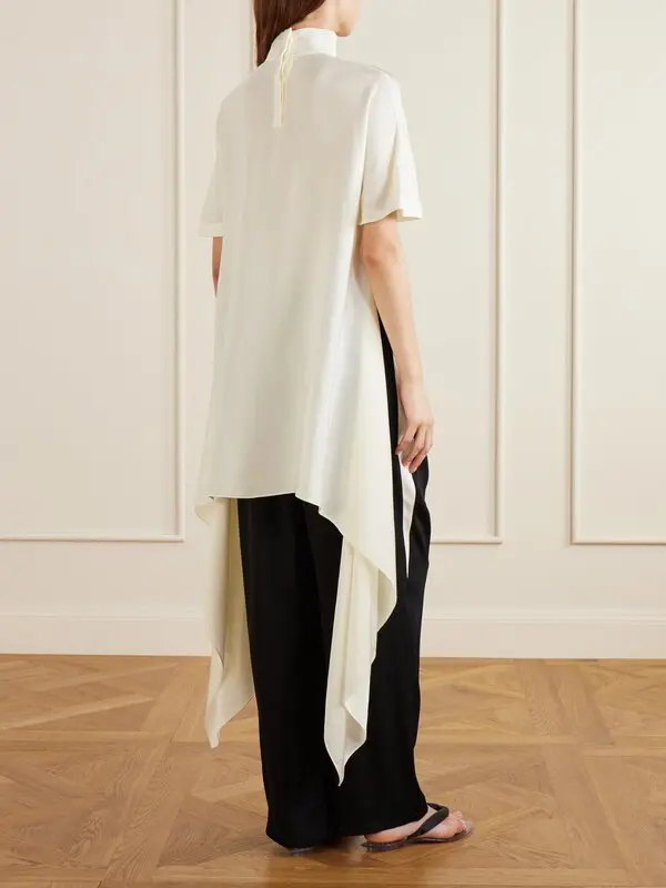 Alaïa Asymmetric Cady Blouse - White