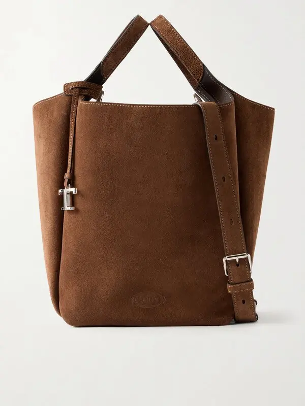 TOD'S Suede Bucket Bag - Brown