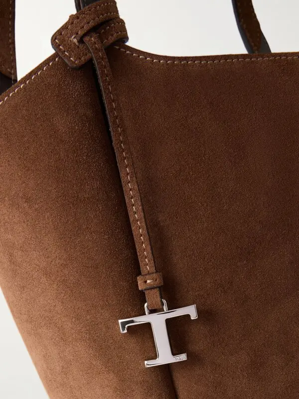 TOD'S Suede Bucket Bag - Brown