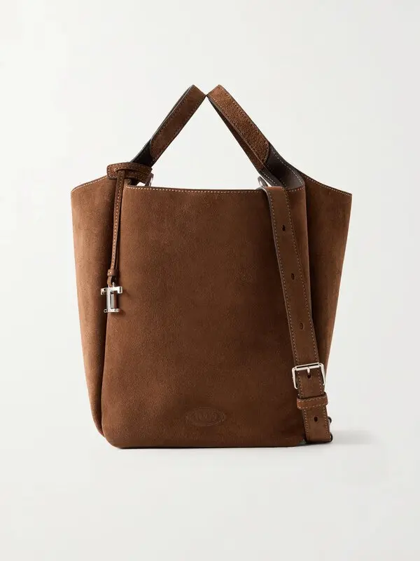 TOD'S Suede Bucket Bag - Brown