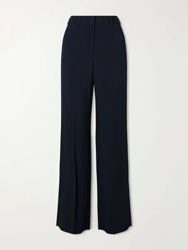 BLAZÉ MILANO Lundy Crepe Straight-leg Pants - Navy