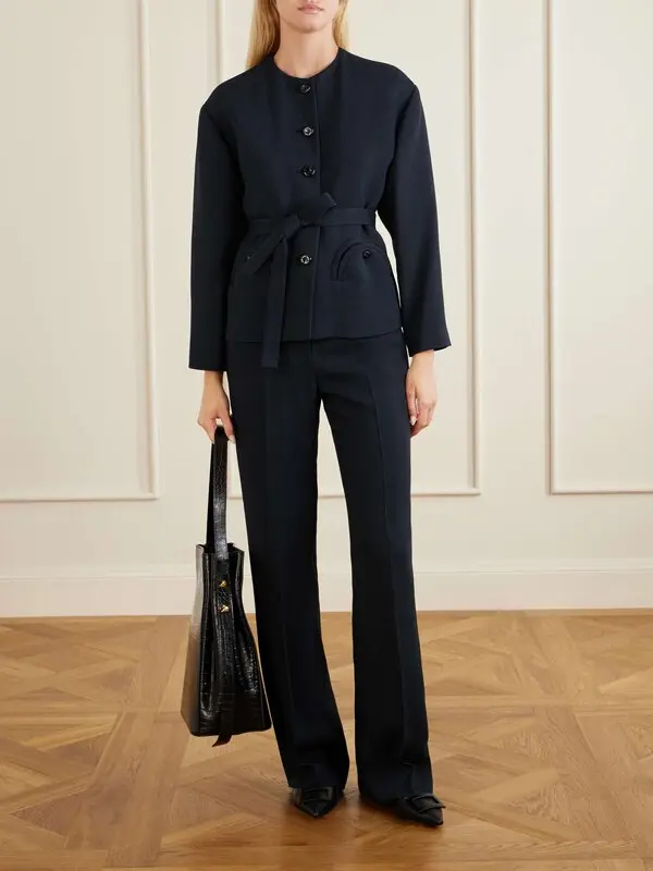 BLAZÉ MILANO Lundy Crepe Straight-leg Pants