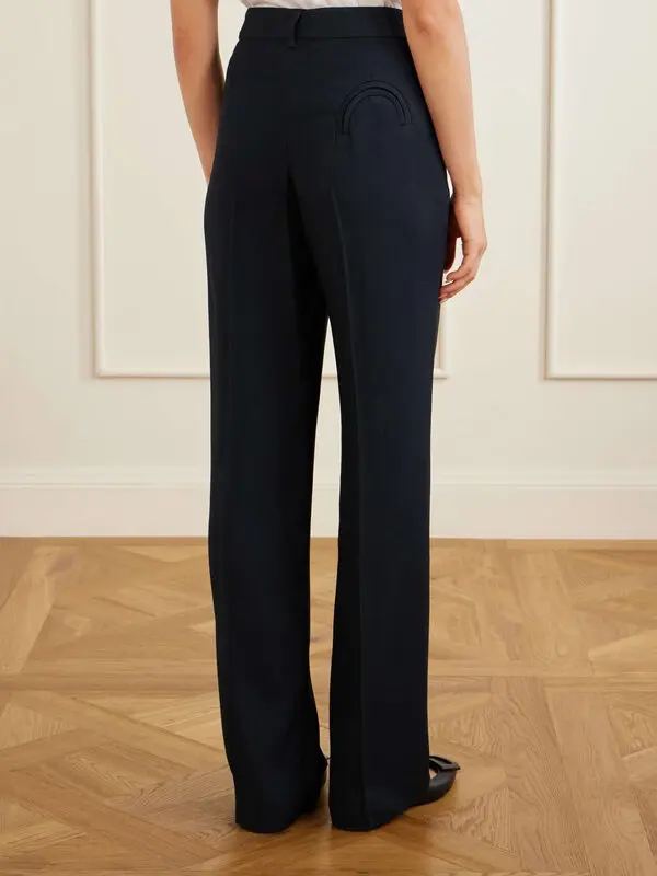 BLAZÉ MILANO Lundy Crepe Straight-leg Pants