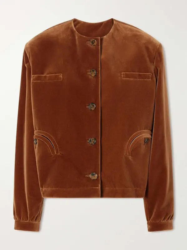 BLAZÉ MILANO Jealousy Gliss Cotton-velvet Jacket