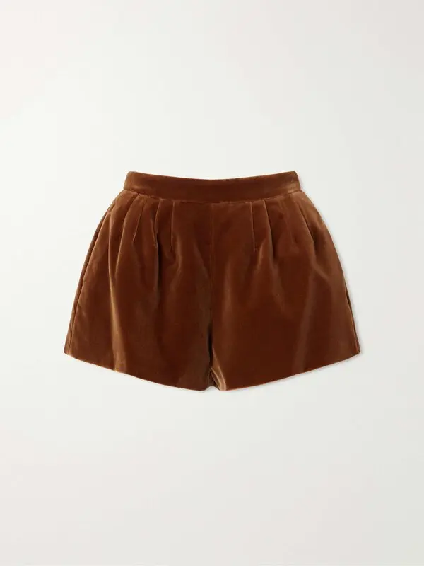 BLAZÉ MILANO Tinker Cotton-velvet Shorts