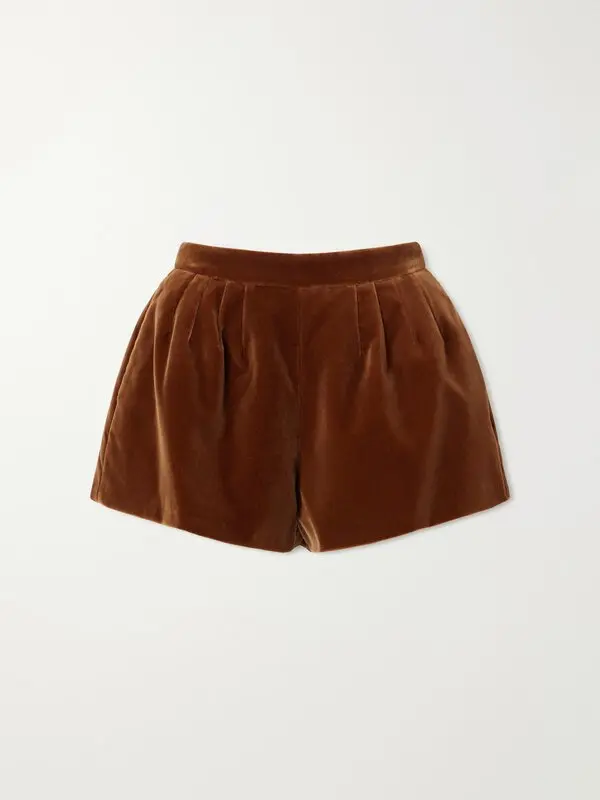 BLAZÉ MILANO Cotton-velvet "tinker" Shorts