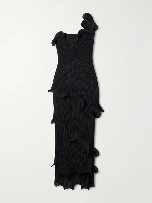 Cult Gaia Payton Cloqué Gown - Black