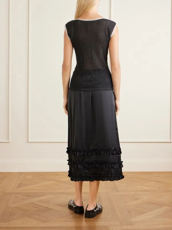 Anna Sui Lace-trimmed Jersey Cami