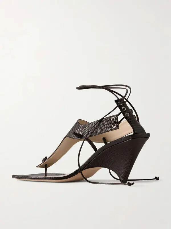 CHRISTEN Textured Leather Sandals
