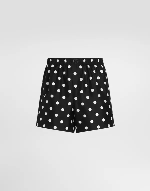 Dolce & Gabbana Polka Dot-print Silk Twill Boxer Shorts - Multicolor