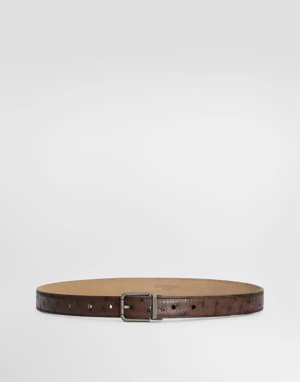 Dolce & Gabbana Ostrich Leather Belt