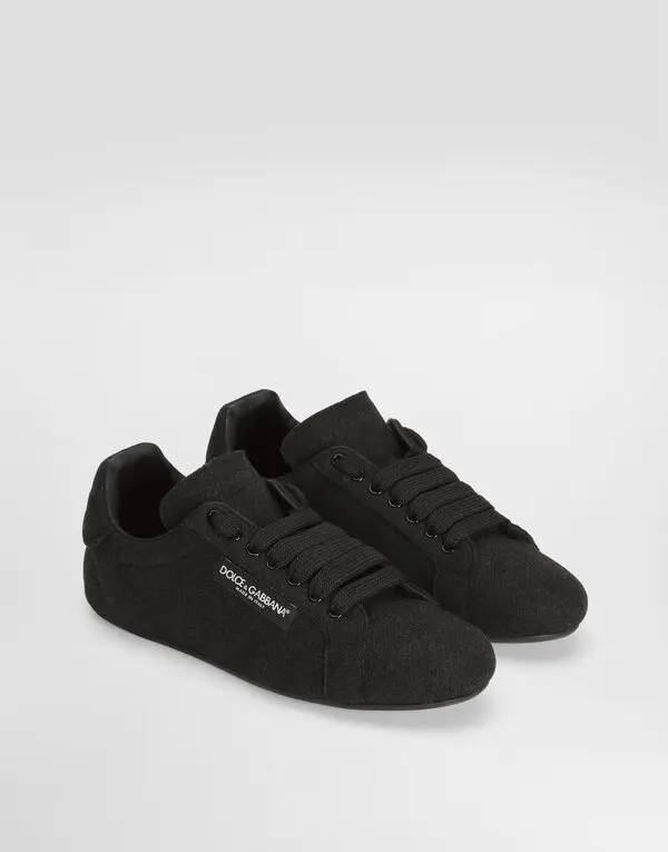 Dolce & Gabbana Split Leather Portofino Soft Sneakers
