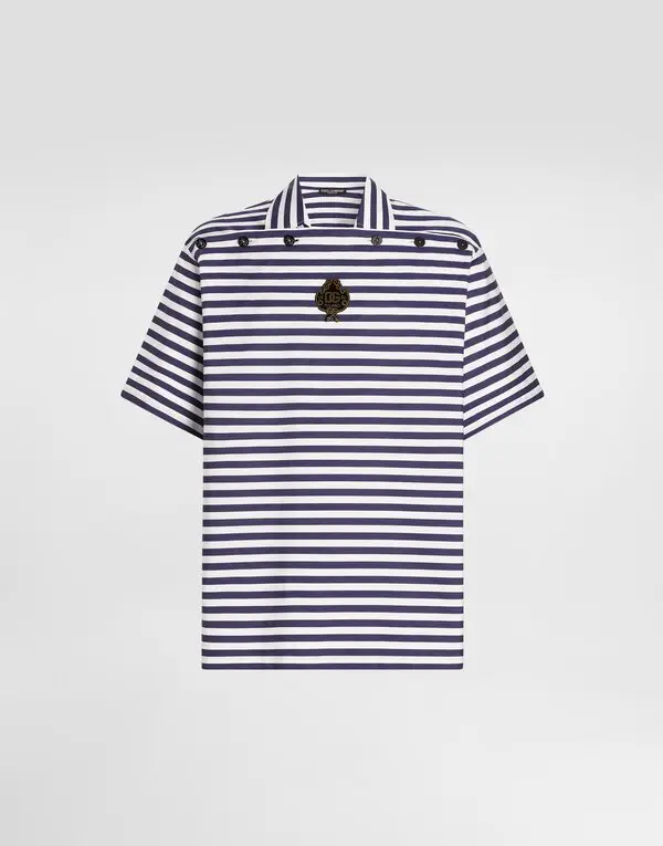 Dolce & Gabbana Striped Cotton Polo Shirt