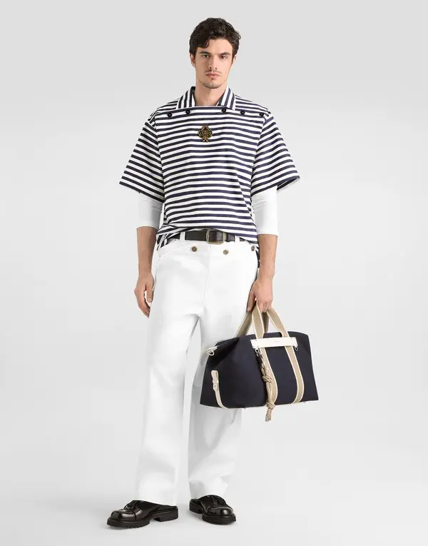 Dolce & Gabbana Striped Cotton Polo Shirt