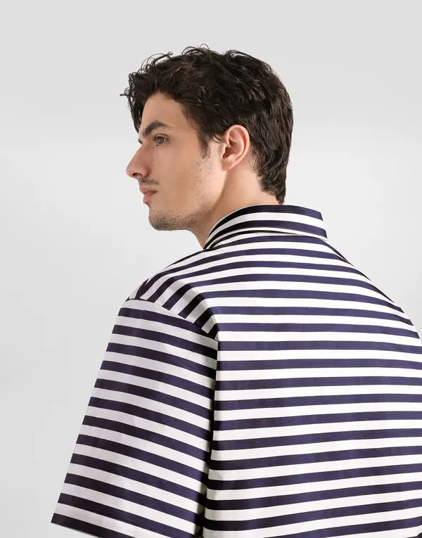 Dolce & Gabbana Striped Cotton Polo Shirt