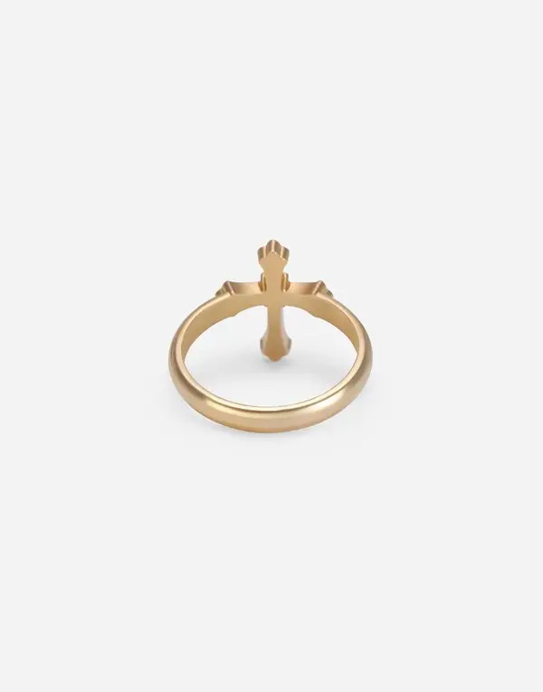 Dolce & Gabbana Ring With Cross And Crystals