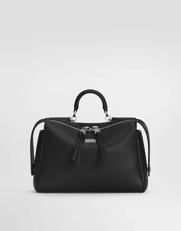 Dolce & Gabbana Vittoria Handbag In Calfskin - Black