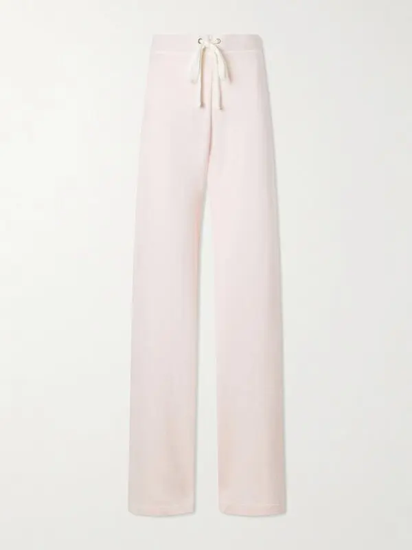 JAMES PERSE Cotton-terry Wide-leg Track Pants - Pink