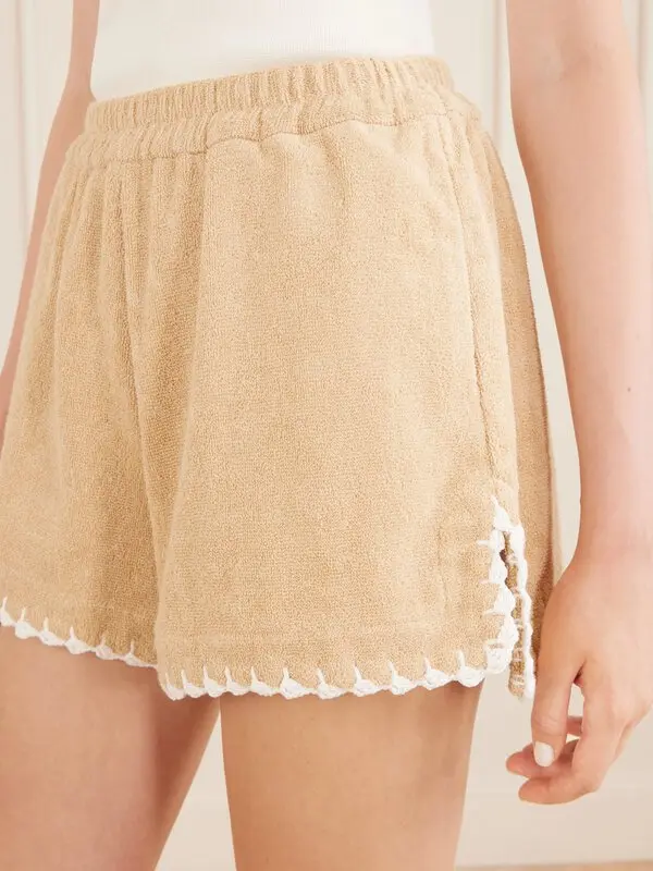TERRY PUESTO Estate Organic Cotton-terry Shorts