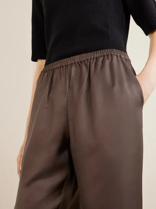 Loulou De Saison Alera Silk Wide-leg Pants