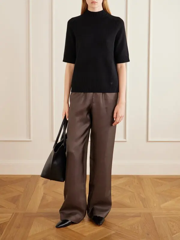 Loulou De Saison Ruth Ribbed Cashmere Sweater - Black