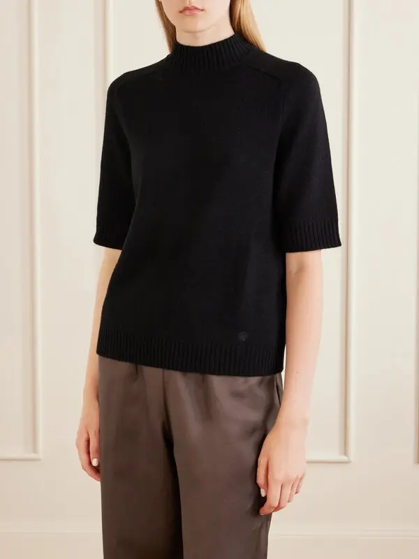 Loulou De Saison Ruth Ribbed Cashmere Sweater - Black