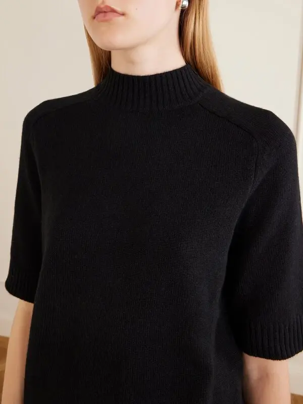 Loulou De Saison Ruth Ribbed Cashmere Sweater - Black