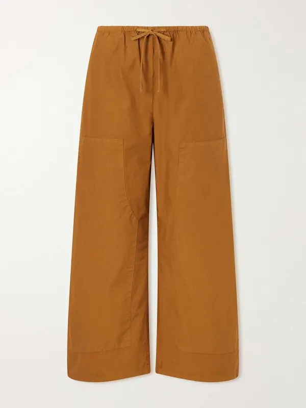 LESET Kyoto Cotton Wide-leg Pants