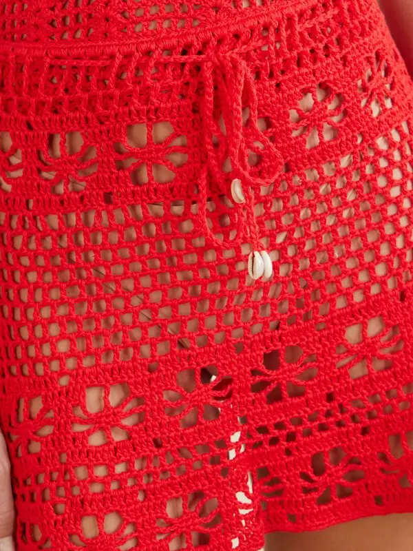 TERRY PUESTO Bonito Crocheted Organic-cotton Mini Skirt