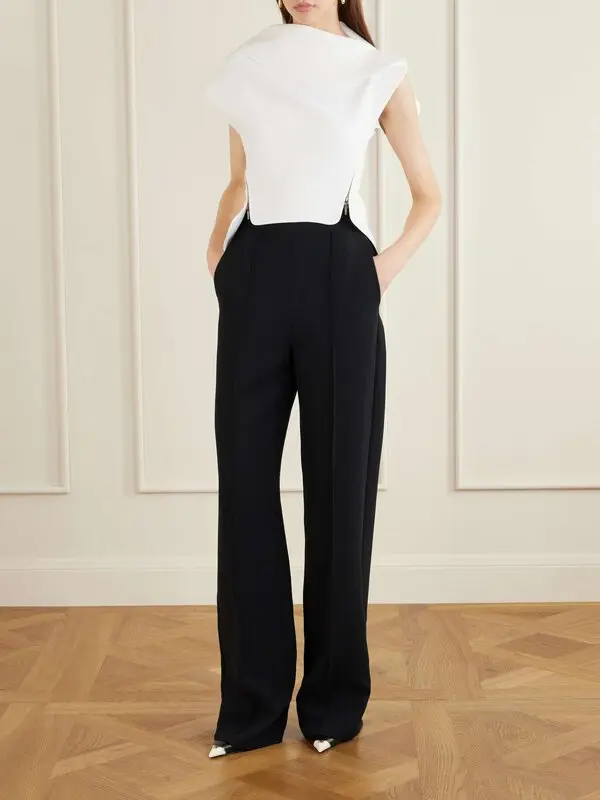 Maticevski Afterword Pleated Cady Straight-leg Pants