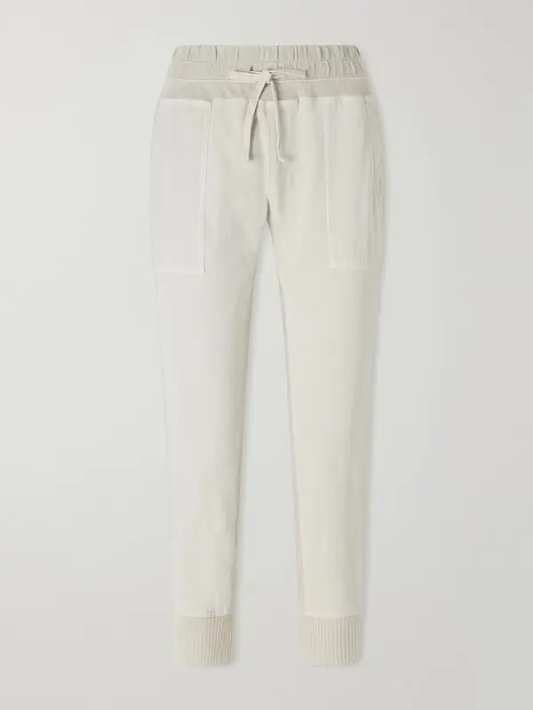 JAMES PERSE Cotton Gabardine Track Pants - Neutrals