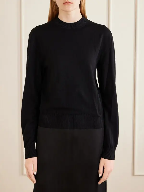 LANVIN Bow-detailed Wool-blend Cardigan