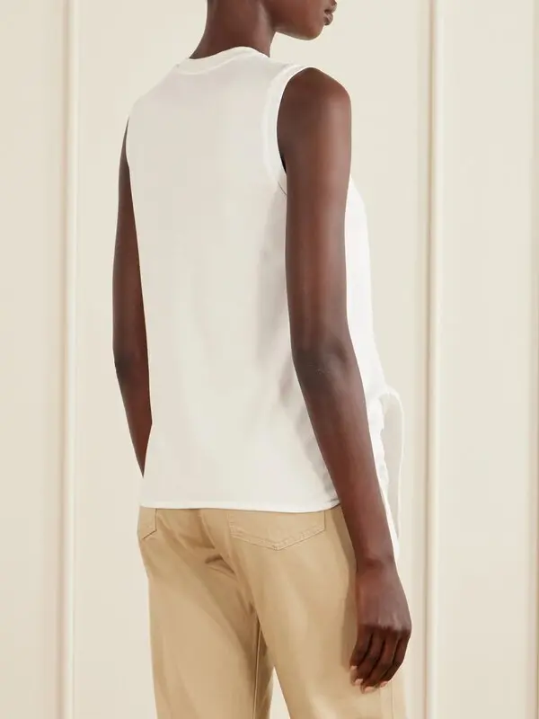 JW Anderson Knotted Logo-embroidered Cotton-jersey Tank
