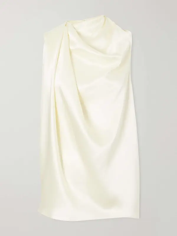 HEIRLOME Kate Draped Silk-satin Top