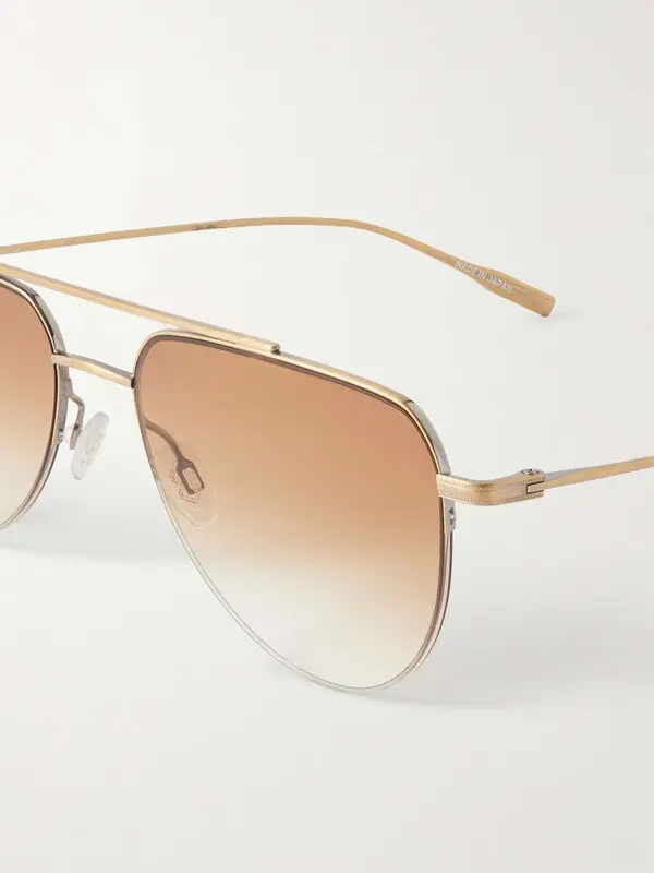 Barton Perreira Mcnair Aviator-style Metal Sunglasses