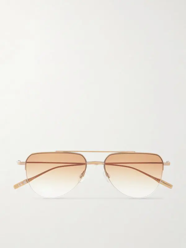 Barton Perreira Mcnair Aviator-style Metal Sunglasses - Gold