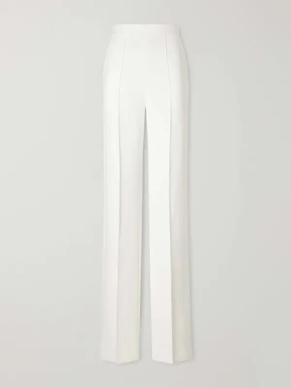 Maticevski Afterword Pleated Cady Straight-leg Pants - White
