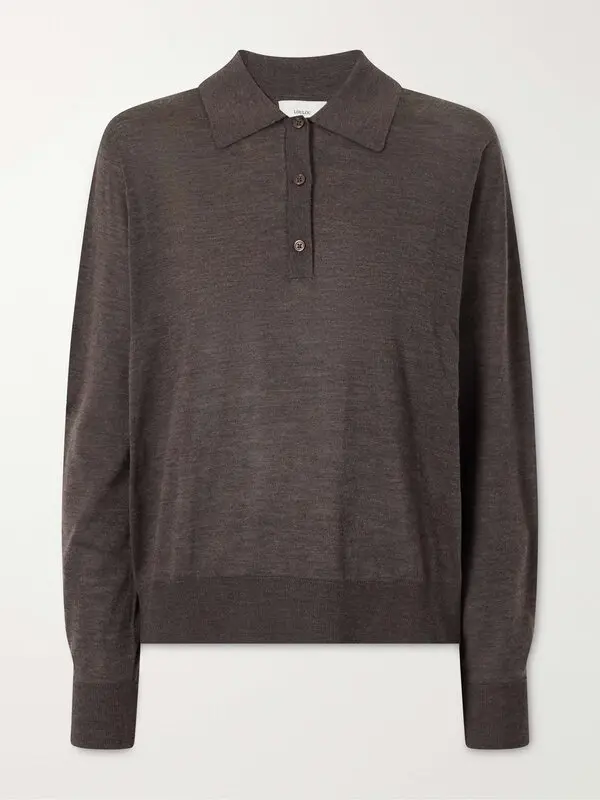 Loulou De Saison Miles Cashmere Polo Sweater