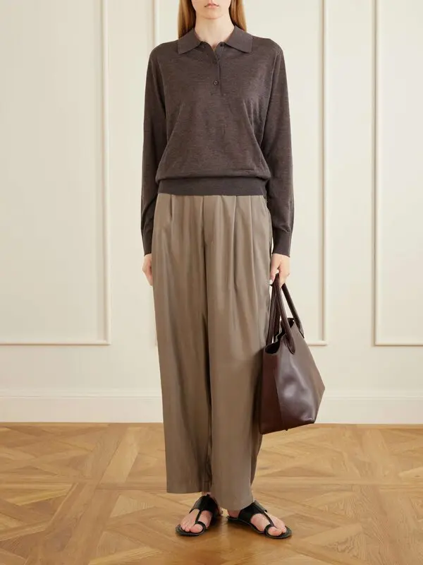 Loulou De Saison Miles Cashmere Polo Sweater