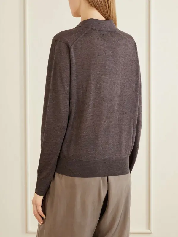Loulou De Saison Miles Cashmere Polo Sweater